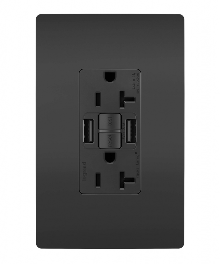 radiant Tamper-Resistant 20A Duplex Self-Test GFCI Receptacles with ...